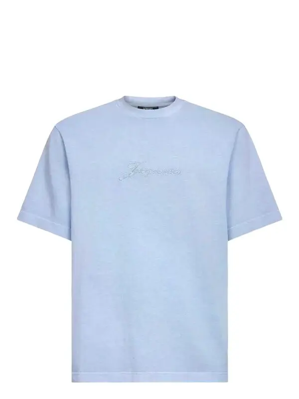 Jacquemus Pigmento Logo Embroidered T-shirt - Blue