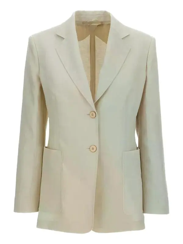 Max Mara Single-breasted Linen Blazer - Neutrals