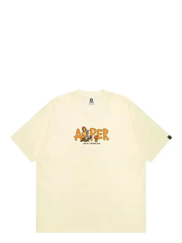 AAPE BY *A BATHING APE Aaper Graphic-print T-shirt - Neutrals