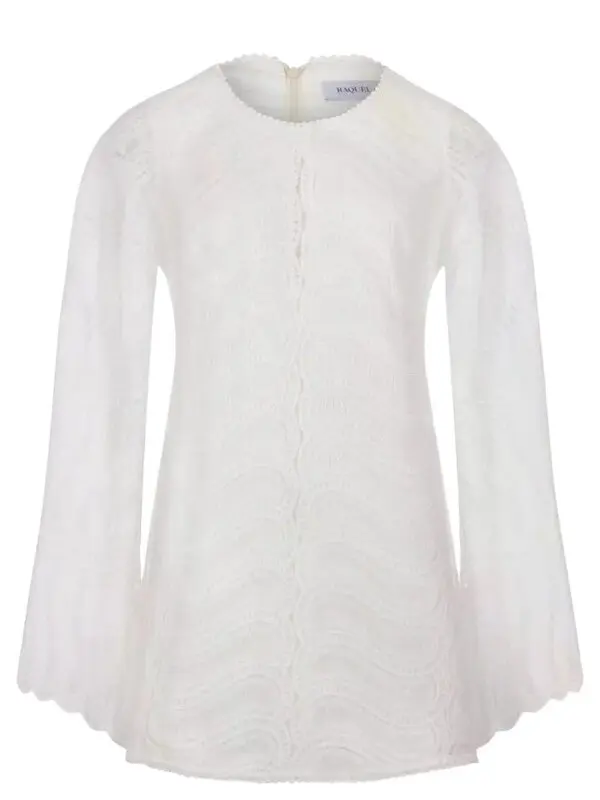 Raquel Diniz Lace Bell-sleeve Dress - White