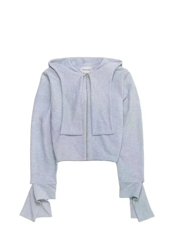 FIDAN NOVRUZOVA Jet Knotted-cuff Hoodie - Grey