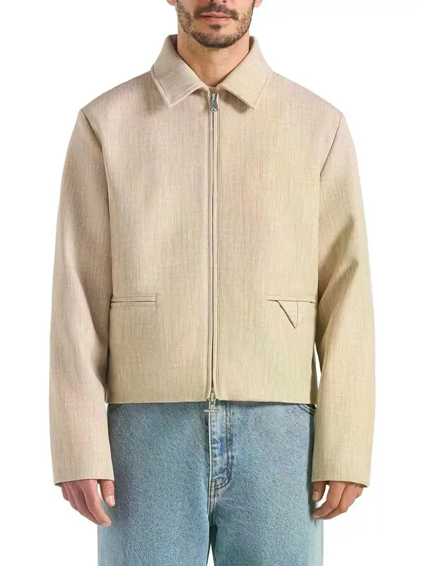 Manière De Voir Maniere De Voir Beige Zip-fastening Jacket - Neutrals
