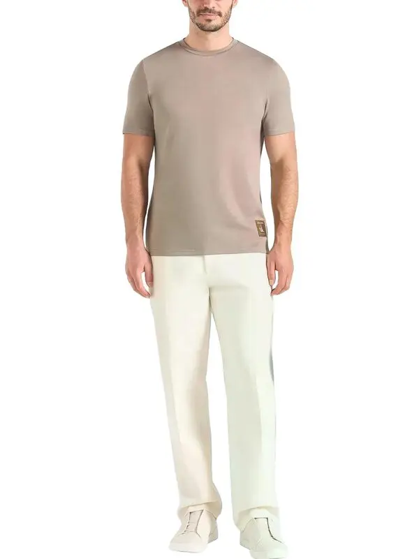 Manière De Voir Fitted Luxe T-shirt - Neutrals
