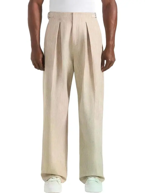 Manière De Voir Maniere De Voir Lior Pleated Wide-leg Trousers - Neutrals