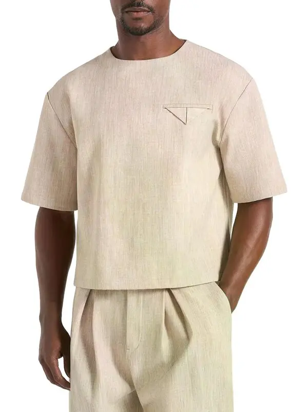 Manière De Voir Leon Cropped Short-sleeve T-shirt - Neutrals