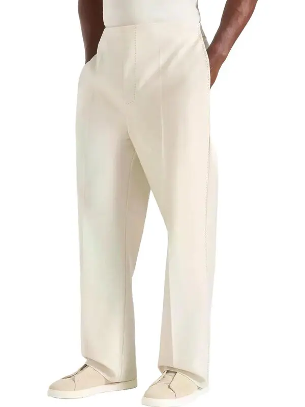 Manière De Voir Henri Pleat Detailed Trousers - Neutrals