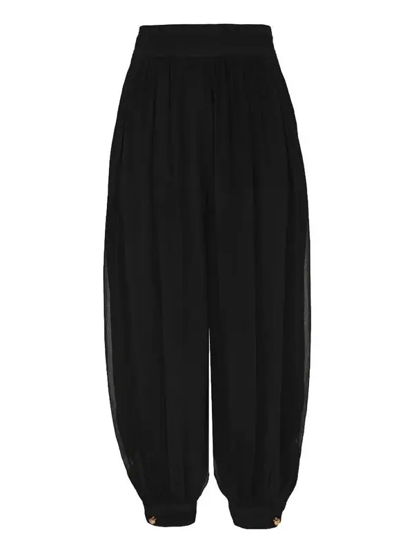 Zimmermann Luna Billow Harem Trousers - Black