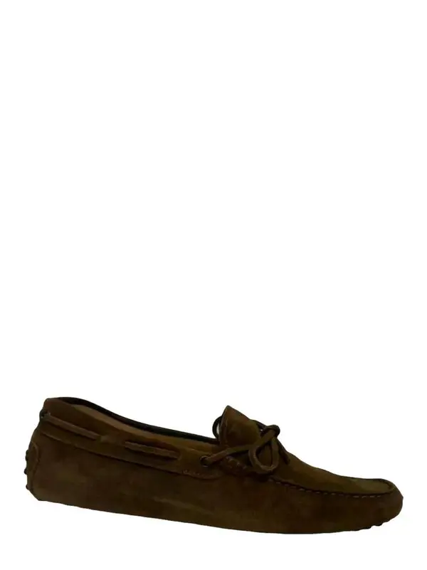 TOD'S Suede Lace-up Loafers - Brown