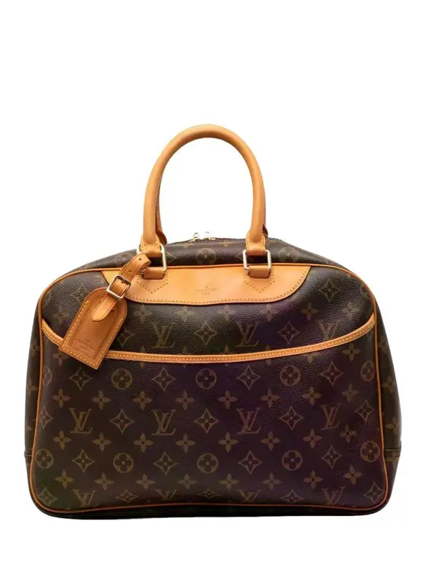 LOUIS VUITTON Monogram Deauville Handbag - Brown