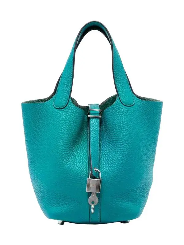 Hermès Clemence Leather Picotin Lock 18 Handbag - Blue