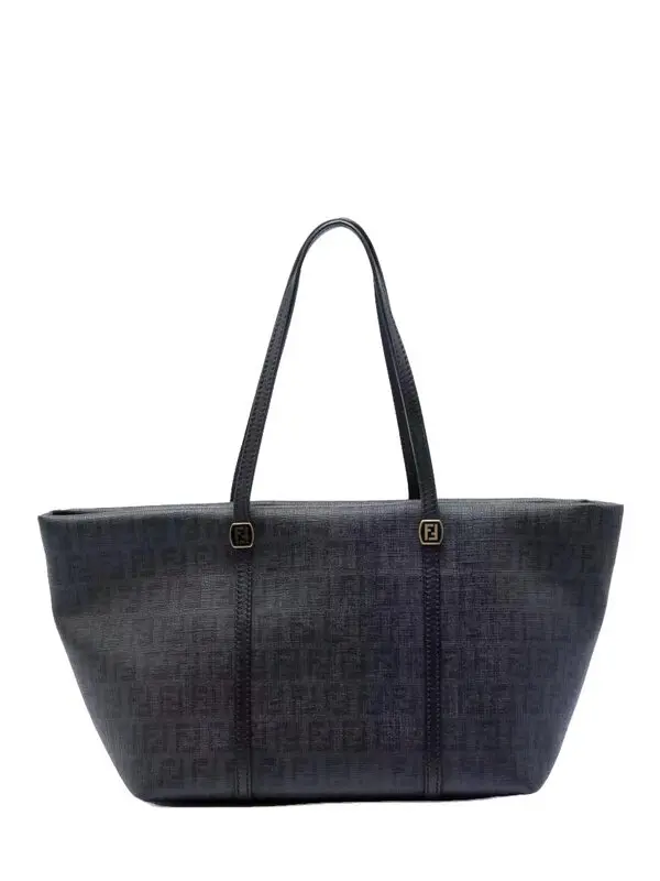 Fendi Zucchino Coated Canvas Tote Bag - Grey
