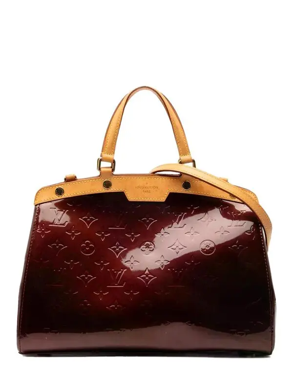 LOUIS VUITTON Monogram Vernis Brea Mm Satchel - Red