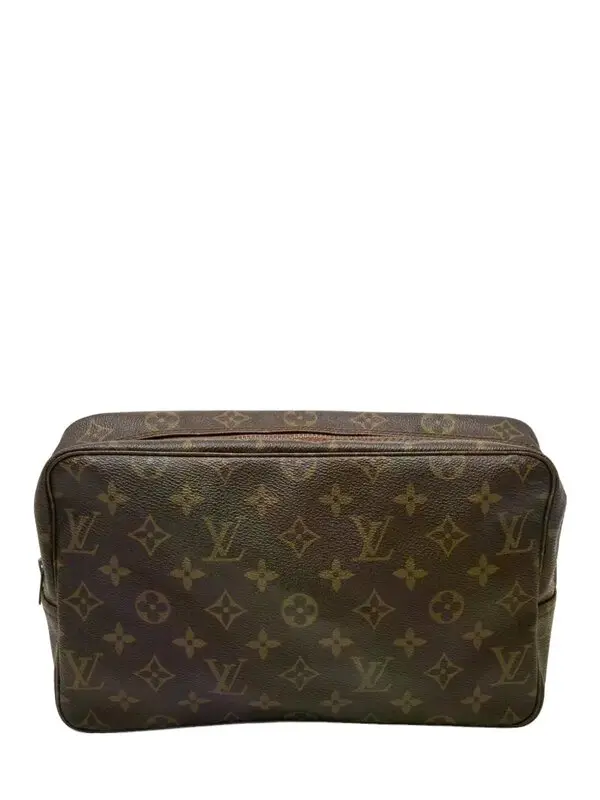 LOUIS VUITTON Monogram Trousse Toilette 28 Clutch Bag - Brown