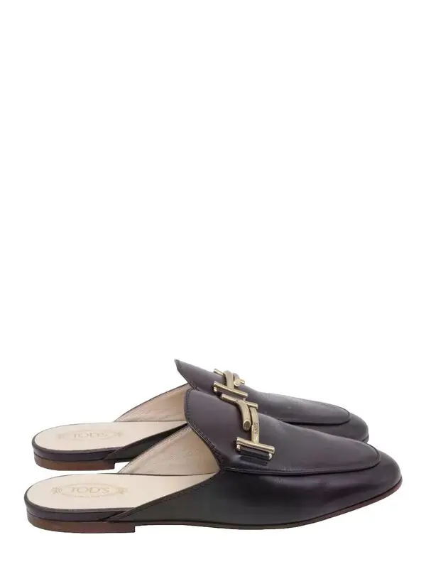 TOD'S Double T Mules - Brown