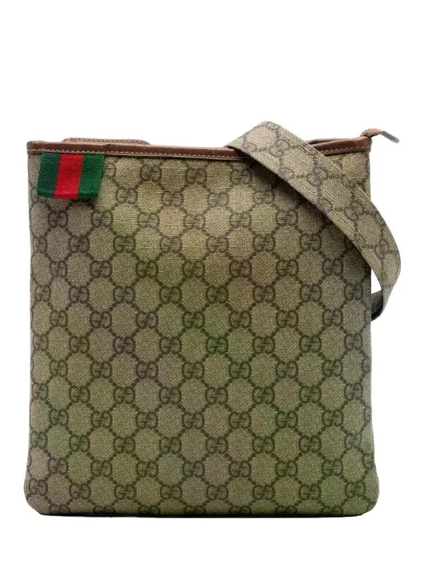 Gucci Gg Supreme Web Crossbody Bag - Neutrals