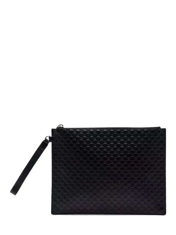 Gucci Embossed Leather Clutch Bag - Black