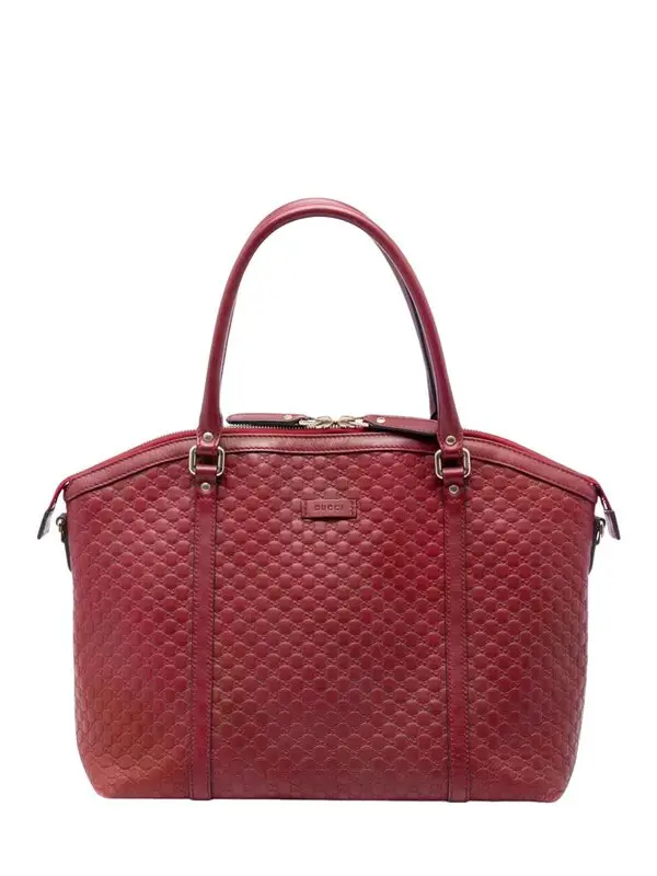 Gucci Microssima Dome Satchel - Red