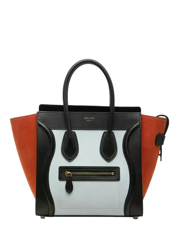 Celine Micro Luggage Tote Bag - White
