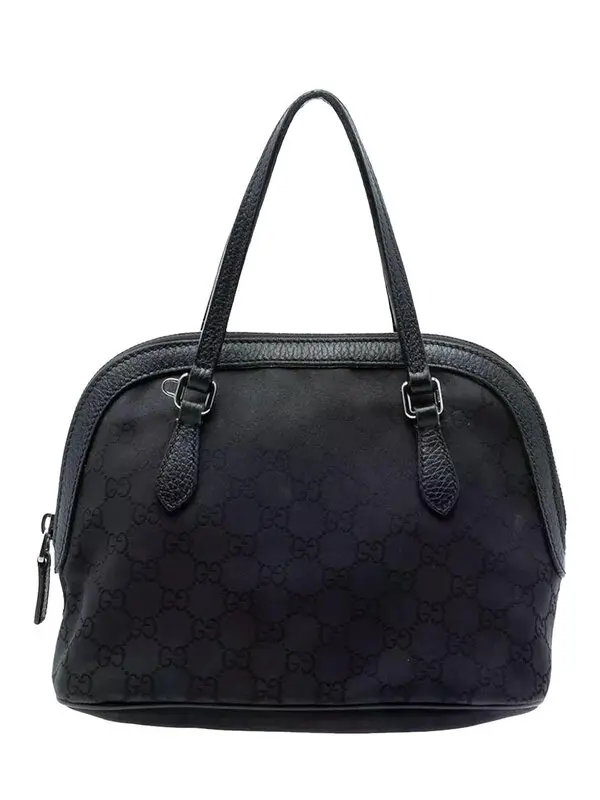 Gucci Mini Gg Nylon Dome Satchel - Black