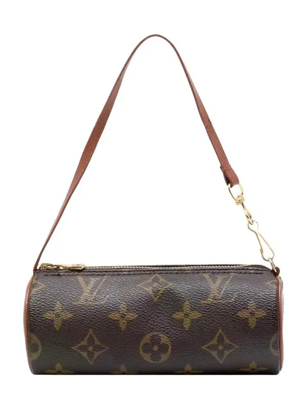 LOUIS VUITTON Monogram Papillon Pochette Handbag - Brown