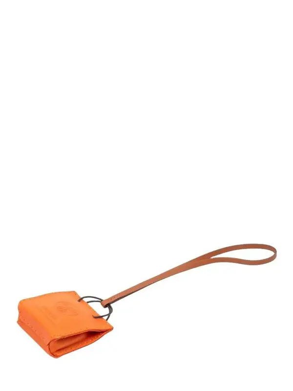 Hermès Shopping Bag Charm Key Chain - Orange