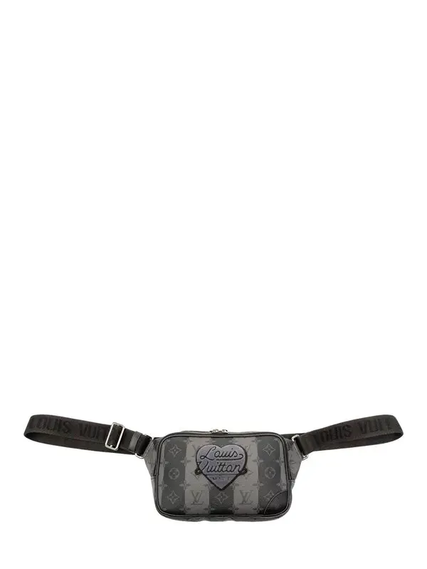 LOUIS VUITTON Monogram Eclipse Stripes Modular Sling Bag - Black