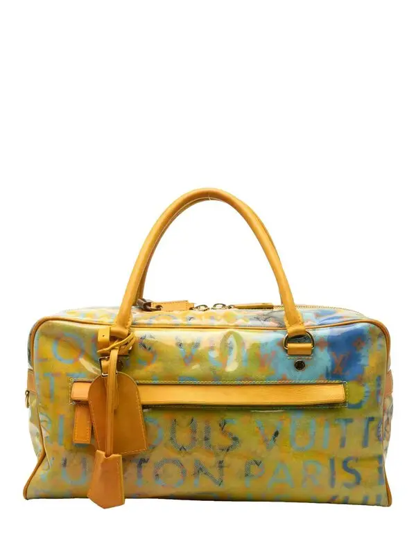 LOUIS VUITTON Monogram Pulp Line Weekender Pm Handbag - Yellow