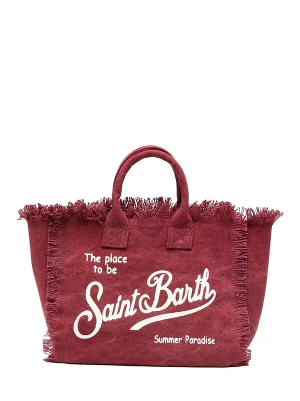 MC2 SAINT BARTH Colette Fringed Tote Bag - Red