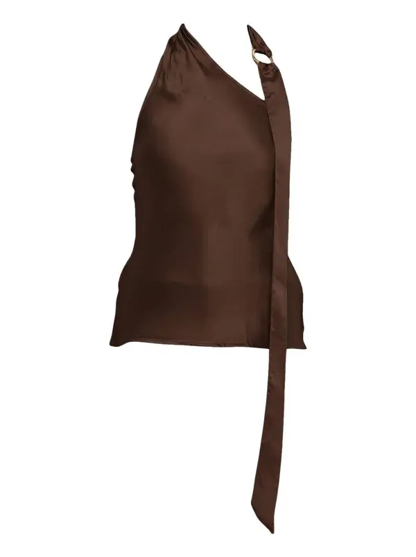 THE ETHOS STUDIO Vespara Halter Neck Top - Brown