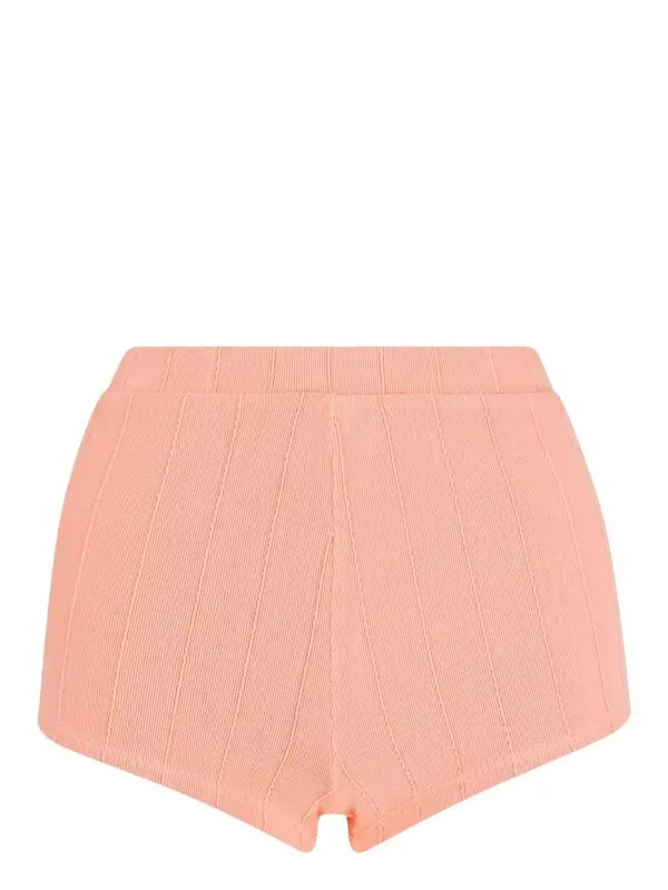 FLOATING SWIM High-waist Crinkle Swim Shorts - Orange