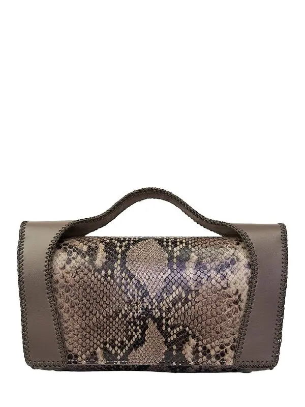 MALUSHA The Wave Sculptural Statement Bag - Brown