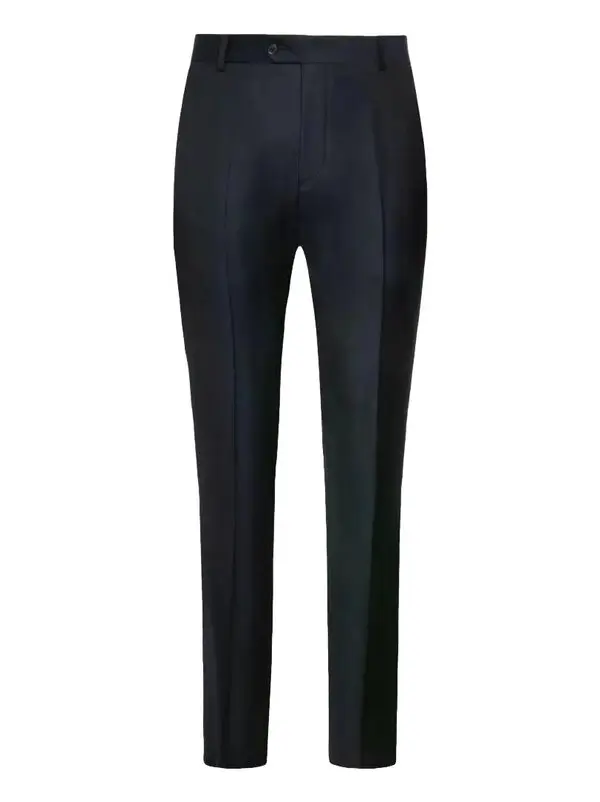 Boggi Milano 130s Pure Wool Trousers - Blue