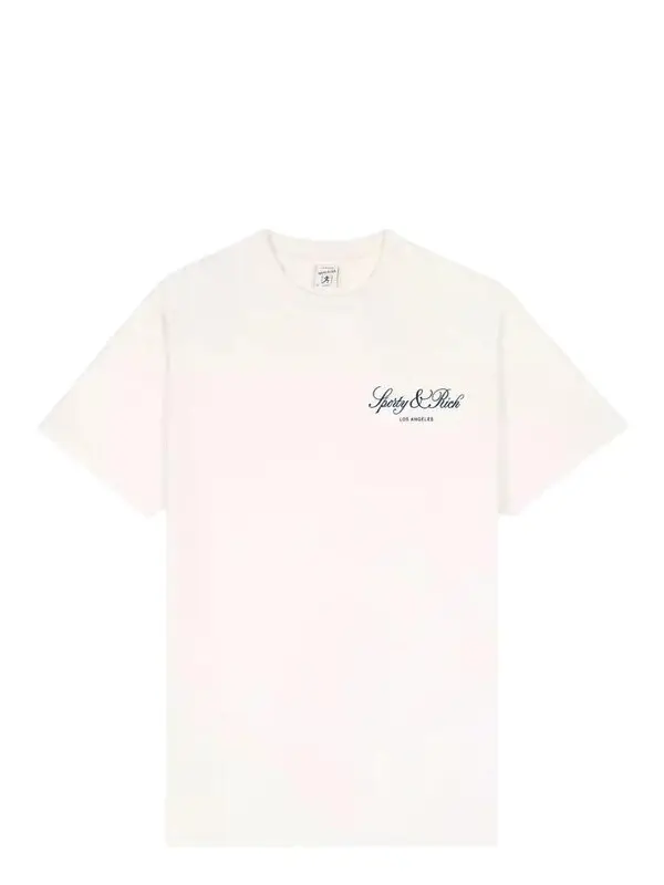 SPORTY & RICH Short-sleeve Crew-neck T-shirt - Neutrals