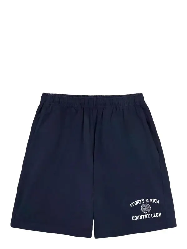 SPORTY & RICH Drawstring Track Shorts - Blue