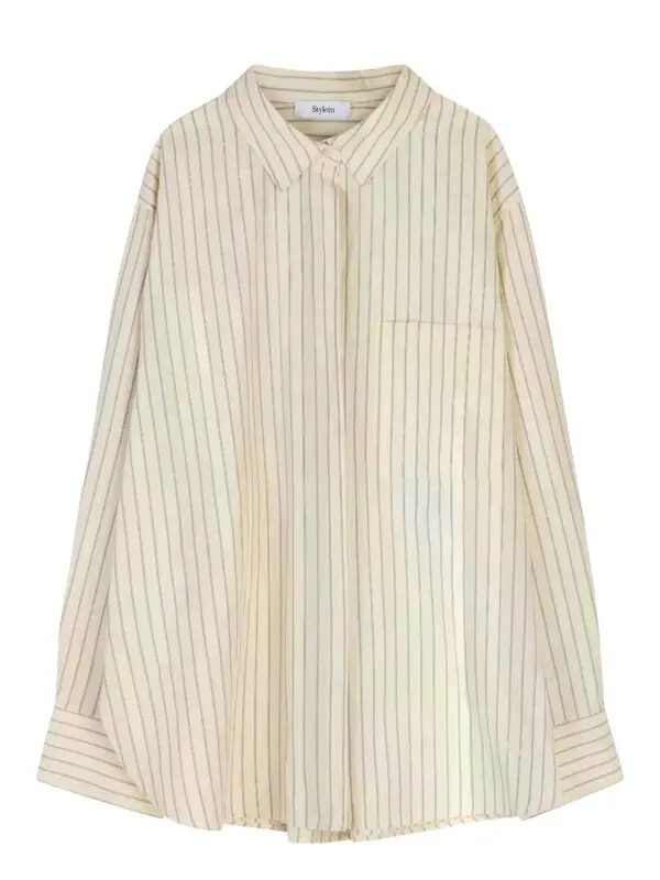 Stylein Jansell Striped Oversized Shirt - Neutrals