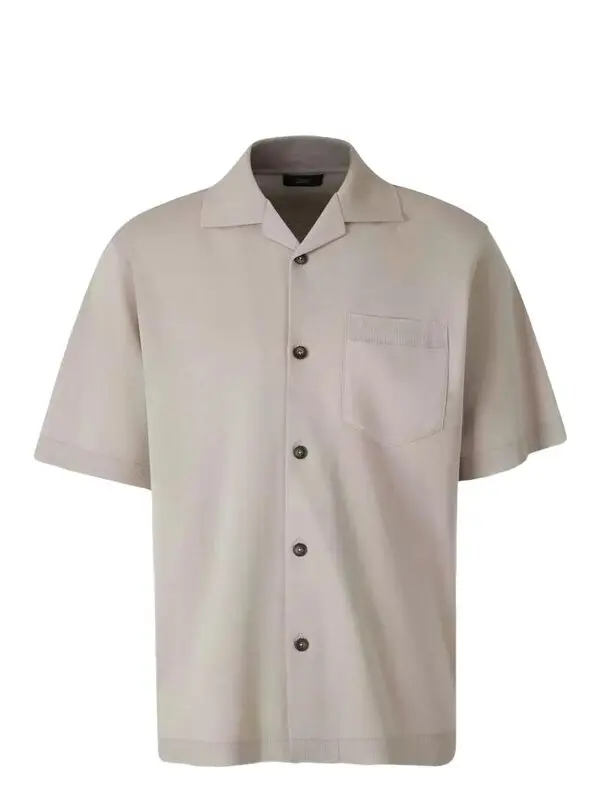 Herno Short-sleeve Camp-collar Shirt - Neutrals