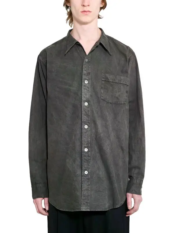 TAIGA TAKAHASHI Narrow-collar Shirt - Black