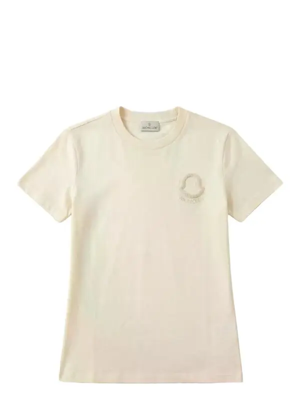 Moncler Logo Patch T-shirt - Neutrals