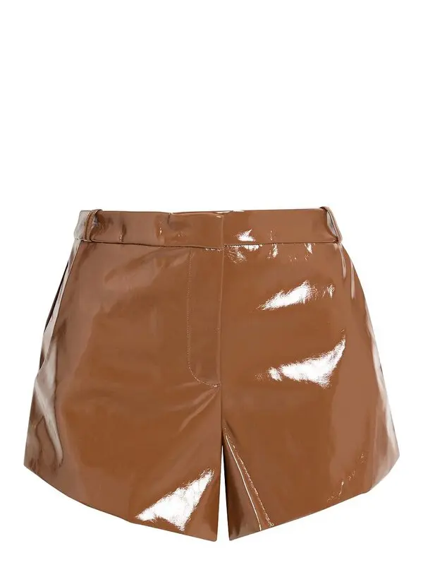 Ronny Kobo Zaree Glossed Shorts - Light Brown