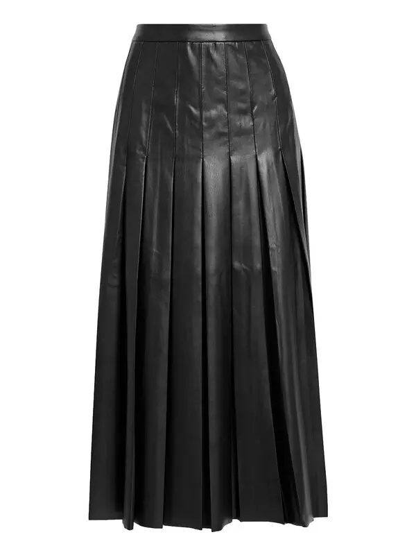 Ronny Kobo Arlette Pleated Midi Skirt - Black