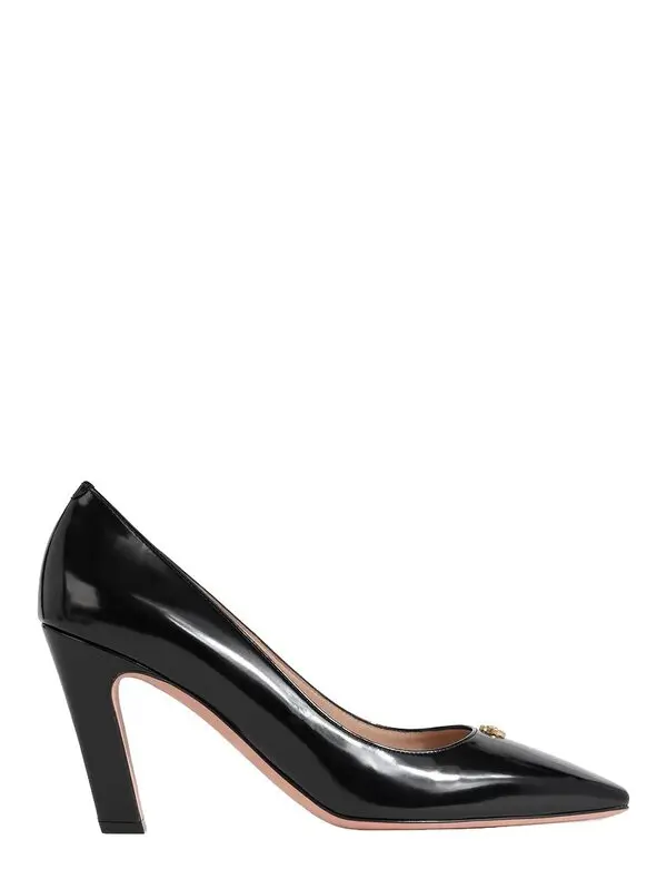 Bally Patent Leather Pumps With Logo Embellishment - Black