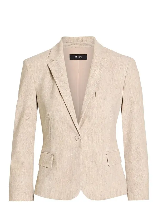 Theory Printed Jersey Blazer - Beige