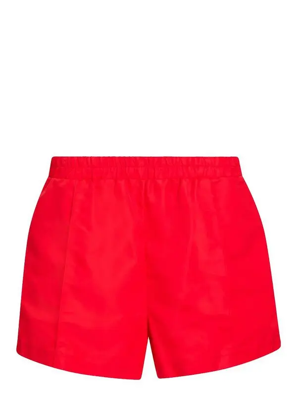 Staud Taurus Striped Twill Shorts - Tomato Red