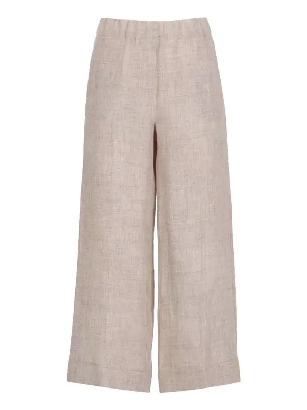 D.exterior Wide-leg Turn-up Trousers - Neutrals