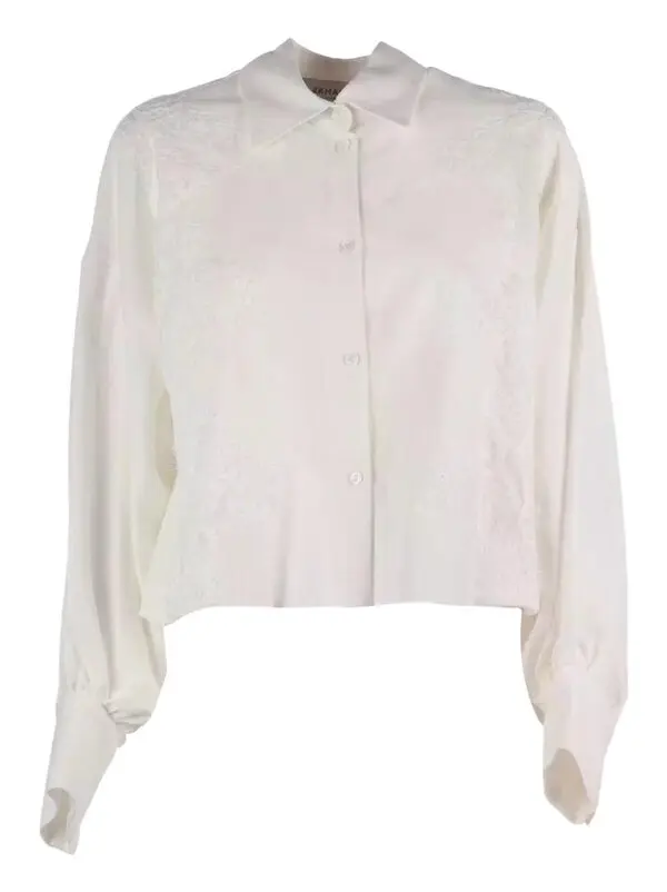 Ermanno Scervino Lace-trimmed Shirt - Neutrals