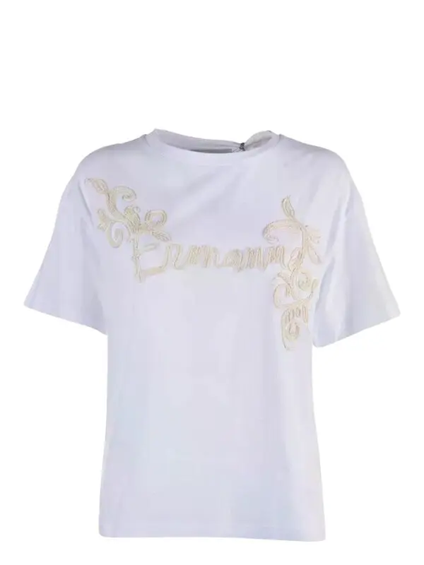 Ermanno Scervino Embroidered Logo T-shirt - White
