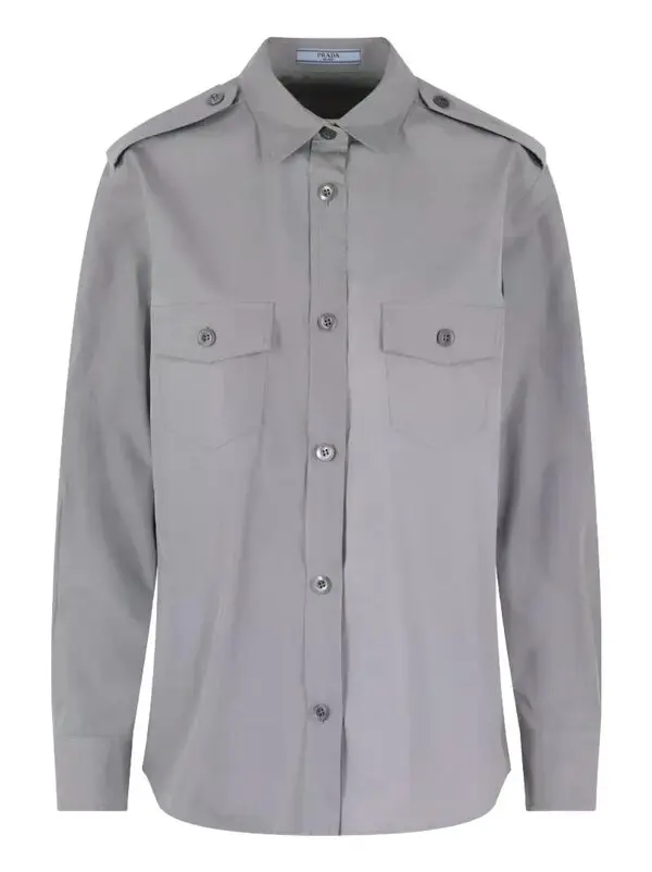 Prada Cotton Poplin Shirt - Grey
