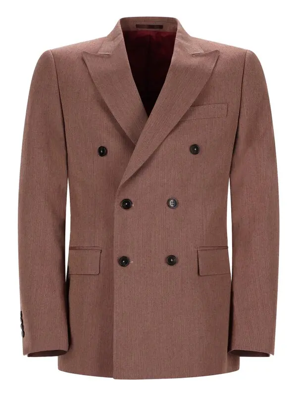 Drole De Monsieur Double-breasted Blazer - Brown