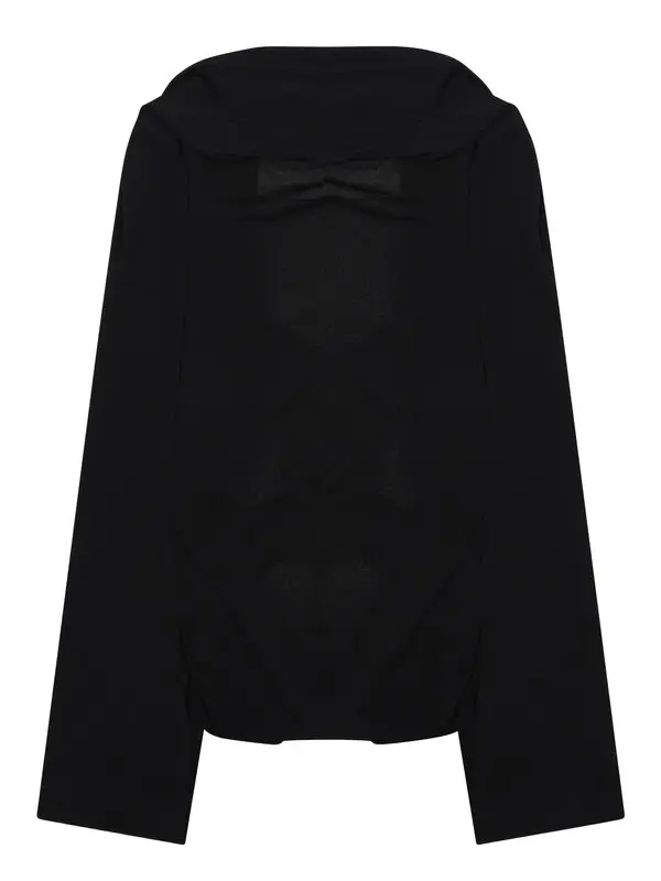 Alberta Ferretti Chiffon Top - Black