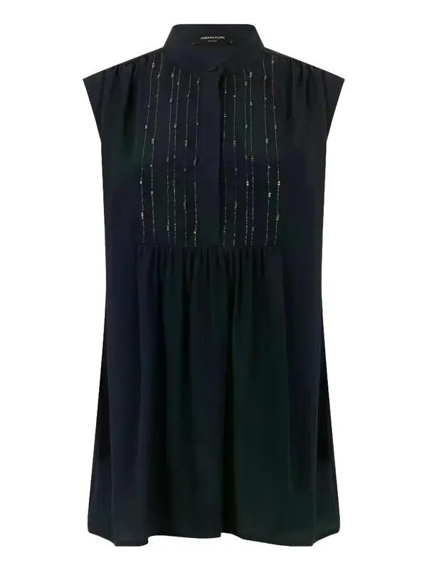 Fabiana Filippi Sleeveless Embellished Blouse - Blue